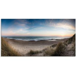Artland Glasbild &raquo;Strand und Sandd&uuml;nen am Hengistbury Head&laquo; K&uuml;ste 1 Stk. tlg. in verschiedenen Gr&ouml;&szlig;en blau