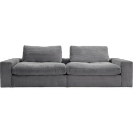 Alina Big-Sofa &raquo;Sandy&laquo; 266 cm breit und 98 cm tief, in modernem Cordstoff grau Cord GCT (92% Polyester, 8% Nylon)
