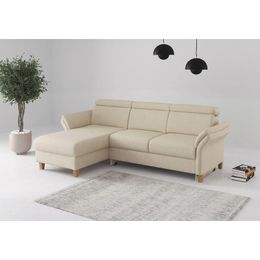 Home Affaire Ecksofa &raquo;Glendale, L-Form&laquo; inkl. Kopfteilverstellung, wahlweise mit Vorziehsitz und Bettkasten 100% Polyester