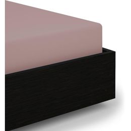 Spannbettlaken &raquo;Elementi&laquo; Laken aus 100% Baumwolle, hochwertiges Mako-Satin, Betttuch ab 90x200 rosa Mako-Satin, Obermaterial: 100% Baumwolle