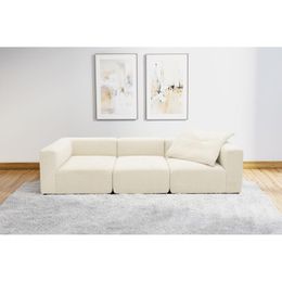 Home Affaire 3-Sitzer &raquo;Utvik bestehend aus 2 Eck- und 1 Mittelelement&laquo; einzelne Module f&uuml;r individuelle Zusammenstellung beige 100% Polyester