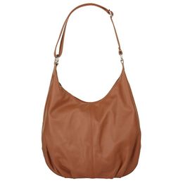 CLUTY Damen Shopper echt Leder, Made in Italy braun