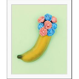 queence Bild &raquo;Collin&laquo; Essen Figuren Kunst Lebensmittel Obst Obst Bilder 1 Stk. tlg. HD Premium Poster-Druck inkl. Holzrahmen bunt Acrylglas, Holz, 
