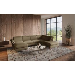 Home Affaire Wohnlandschaft &raquo;Calypso U-Form&laquo; wahlweise mit motorischer Relaxfunktion gr&uuml;n 100%Polyester
