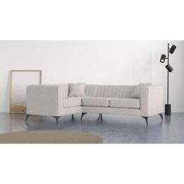 Home Affaire Ecksofa &raquo;MATTHEW L-Form ideal f&uuml;r kleine R&auml;ume, Ma&szlig;e B/T/H: 240/167/74 cm&laquo; elegantes Designsofa, Steppung im R&uuml;cken, incl. Zierkissen 
