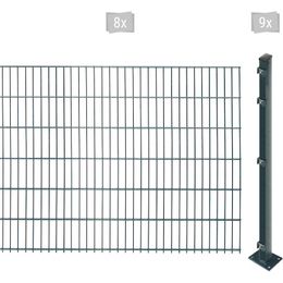 Arvotec Doppelstabmattenzaun &raquo;EASY 123 zum Aufschrauben&laquo; Zaunh&ouml;he 123 cm, Zaunl&auml;nge 2 - 60 m grau Kunststoff, Stahl