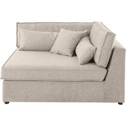 OTTO home Sofa-Eckelement &raquo;Enid&laquo; Teil eines Modulsofas, fester Sitzkomfort, auch in Breitcord beige Baumwollmix (60% Baumwolle/40% Leinen);Struktur 
