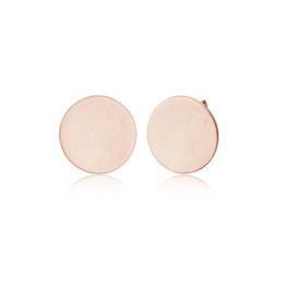Elli Damen Paar Ohrstecker &raquo;Ohrstecker Geo Kreis Matt Basic Cool 925er Silber&laquo; rosa