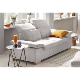 Home Affaire 2-Sitzer &raquo;Bergamo Multifunktions-Sofa, bequem und komfortabel&laquo; mit Armlehn-und R&uuml;ckenfunktion, Federkern silber Chenille 100% Polyester;