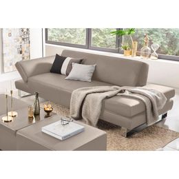 W.Schillig 3-Sitzer &raquo;taboo Designsofa mit hohem Sitzkomfort&laquo; mit Normaltiefe, inklusive Armlehnenverstellung, mit Kontrastnaht braun Longlife Xtra-