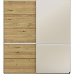 Musterring Schwebet&uuml;renschrank &raquo;Savona, Kleiderschrank, Schrank, Garderobe, mit Schiebet&uuml;ren&laquo; Teilmassiv Bianco-Eiche, mit Spiegel oder Glas, MADE IN GERMANY, 