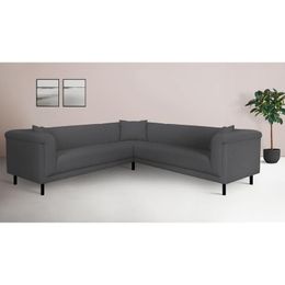 Home Affaire Ecksofa &raquo;AGNIA L-Form B/T/H: 244/244/71 cm&laquo; incl. Zierkissen, gleichschenklig, auch in Cord grau 100% Polyester