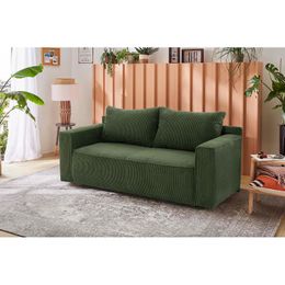 Jockenh&ouml;fer Schlafsofa &raquo;Ron&laquo; Platzsparendes Sofa mit G&auml;stebettfunktion, Federkernpolsterung gr&uuml;n Korpus: 100% Polyester;Kissen: 100% Polyester