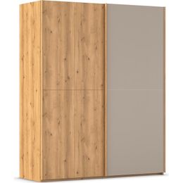 Rauch Schwebet&uuml;renschrank &raquo;Kleiderschrank Schrank Garderobe Schlafzimmerschrank SCALE-WOOD&laquo; edle geteilte Front in massiver Asteiche mit Glast&uuml;ren 