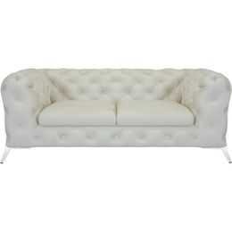 Home Affaire Chesterfield-Sofa &raquo;Amaury&laquo; aufw&auml;ndige Knopfheftung, moderne Chesterfield Optik, Fu&szlig;farbe w&auml;hlbar beige Struktur (100% Polyester9;