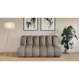 LeGer Home by Lena Gercke 2,5-Sitzer &raquo;Priya Designersofa, moderne Steppung, auch in Boucl&eacute;&laquo; gem&uuml;tlich und modern, B/T/H: 185/108/84 cm grau 100% 