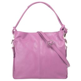 Samantha Look Damen Shopper echt Leder, Made in Italy lila