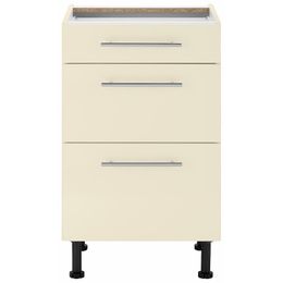Wiho-K&uuml;chen wiho K&uuml;chen Unterschrank &raquo;Ela&laquo; Breite 50 cm, mit Soft-Close-Funktion beige