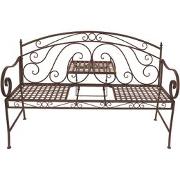 Garden Pleasure Gartenbank &raquo;Saket&laquo; mit hochklappbarem Tisch, BxTxH: 141x53x96 cm braun Stahl