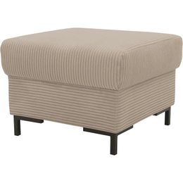 Home Affaire Polsterhocker &raquo;Jamie 2&laquo; auch in Cord, passend zur Serie, B/T/H: 54/54/45 cm grau 100% Polyester