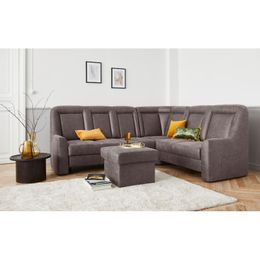 Sit & More sit&more Ecksofa &raquo;Melissa L-Form&laquo; klassisches Polsterprogramm, wahlweise Bettfunktion und Schubkasten grau 100% Polyester