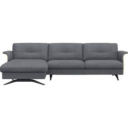 FLEXLUX Ecksofa &raquo;Glow, super bequem durch hochwertigem Sitzaufbau mit Federkern, L-Form&laquo; Modernes skandinavisches Design blau 62% Polyester/17%
