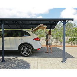 Einzelcarport &raquo;arcadia&laquo; Aluminium 325 cm Anthrazit wartungsfrei grau