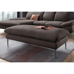 W.Schillig Hocker &raquo;enjoy&MORE&laquo; F&uuml;&szlig;e schwarz pulverbeschichtet, Breite 151 cm braun Chenille-Flachgewebe R66 (85% Polyester, 15% Nylon);Longlife Xtra-