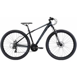 Bikestar Mountainbike 21 Gang Shimano RD-TY300 Schaltwerk Kettenschaltung f&uuml;r Damen und Herren, Kettenschaltung blau Mountainbike
