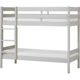 Hoppekids Etagenbett &raquo;ECO Comfort Kinderbett 90x200 oder 70x160 aus Massivholz in 4 Farben&laquo; T&Uuml;V, FSC und Nordisches Umweltzeichen &ndash; wahlweise mit Matratzen grau