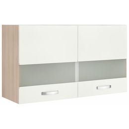 Optifit Glash&auml;ngeschrank &raquo;Faro&laquo;, mit Metallgriffen, Breite 100 cm wei&szlig;