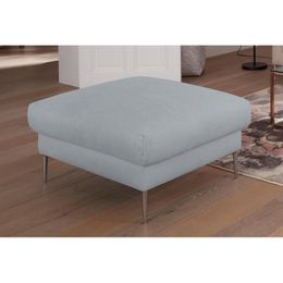 Trendmanufaktur Hocker &raquo;Lille, elegant und bequem durch Komfortsitzh&ouml;he 46cm, hoher Fu&szlig;&laquo; grau Struktur fein (95% Polyester; 5% Nylon);Struktur mit 