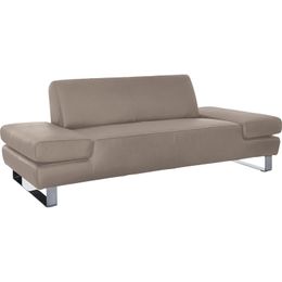 W.Schillig 2-Sitzer &raquo;taboo Designsofa mit hohem Sitzkomfort&laquo; mit &Uuml;bertiefe, inklusive Armlehnenverstellung, mit Kontrastnaht braun Longlife Xtra-Leder