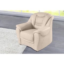 Sit & More sit&more Sessel &raquo;Bansin&laquo; beige Luxus-Microfaser ALTARA NUBUCK (100% Polyester);SOFTLUX -Kunstleder;NaturLEDER (echtes Rindsleder)/Korpus SOFTLUX -