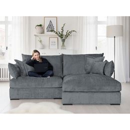 Home Affaire Ecksofa &raquo;Casa XL L-Form, Breite 190 cm&laquo; Mega-Sofa, Cord oder Chenille-Struktur w&auml;hlbar, mit Federkern! 100% Polyester