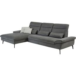 Hukla Ecksofa &raquo;HU-HP22156 L-Form&laquo; inkl. Kopfpolsterverstellung, optional mit Sitztiefenverstellung schwarz 100% recyceltes Polyester