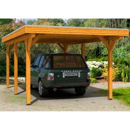 Skan Holz Einzelcarport &raquo;Spessart&laquo; Leimholz 291 cm hellbraun braun