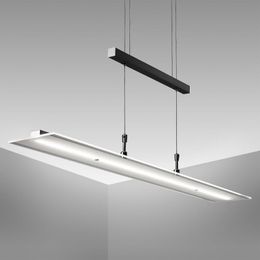 B.K.LICHT LED Pendelleuchte &raquo;BKL1491 LED Pendellampe, stufenlos h&ouml;henverstellbar, dimmbar via Touch&laquo; LED-Modul 1 Stk. Warmwei&szlig; 3.000K, 1.750Lm, 16W, 85x175 cm, 