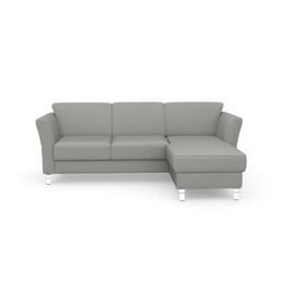 Sit & More sit&more Ecksofa &raquo;Visby L-Form&laquo; wahlweise mit Bettfunktion und Bettkasten, frei im Raum stellbar silber