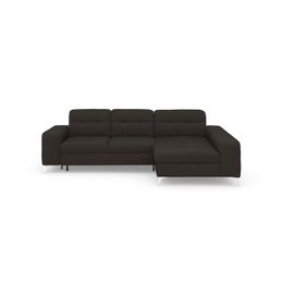 Sit & More sit&more Ecksofa &raquo;Baviene L-Form&laquo; inklusive Sitztiefenverstellung und Federkern, wahlweise Bettfunktion braun
