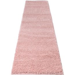 Bruno Banani L&auml;ufer &raquo;Shaggy Soft&laquo; rechteckig 30 mm H&ouml;he L&auml;ufer, Br&uuml;cke, gewebt, Uni-Farben, besonders weich rosa Kunstfaser