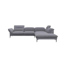 FLEXLUX Ecksofa &raquo;Salino, Funktionssofa mit Ottomane, Relaxsofa, Ecksofa&laquo; Sofa mit Arm- und Kopfteil-Verstellungen, Kaltschaum & Stahl-Wellen grau 100%