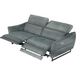 Egoitaliano 2,5-Sitzer &raquo;Dafne, elegantes Designsofa mit hohem Sitzkomfort&laquo; mit und ohne elektrischer Relaxfunktion, Kopfteile manuell verstellbar grau Luxus-