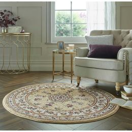 FLAIR RUGS Teppich &raquo;Sherborne&laquo; rund 8 mm H&ouml;he beige Kunstfaser