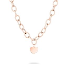 Liebeskind Berlin Damen Kette mit Anh&auml;nger &raquo;Schmuck Edelstahl My Heart Herz&laquo; rosa