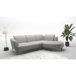 Sit & More sit&more Ecksofa &raquo;Zoe&laquo; ink.Sitztiefenverstellung, wahlweise mit Kopfteilverstellung grau 95% Polyester, 5% Polyamid