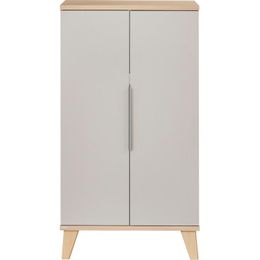 Paidi Standregal &raquo;FIENE in Grau, 2 T&uuml;ren mit Soft-Close, 6 F&auml;cher&laquo; stabiles und langlebiges Regal aus Holz, gepr&uuml;fte Qualit&auml;t grau