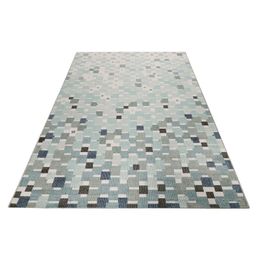 Esprit Outdoorteppich &raquo;Pacific, ESP-54557&laquo; rechteckig 4 mm H&ouml;he pflegeleicht, im Mosaik-Muster, ideal f&uuml;r Terrasse, K&uuml;che, Wohnzimmer blau Polypropylen (PP)