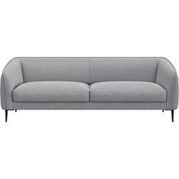 FLEXLUX 3-Sitzer &raquo;Belle Designsofa, Couch, bequem durch Kaltschaum im Sitz&laquo; Skandinavisches Design, In hochwertiger Verarbeitung grau 100% Polyester