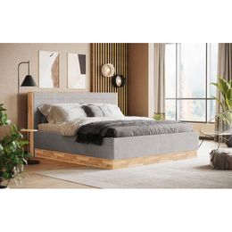 COTTA Polsterbett &raquo;PESETA inkl. Lattenrost und Stauraum, erh&auml;ltlich in 160cm & 180cm&laquo; mit Echtholzleiste und gepolstertem Kopfteil